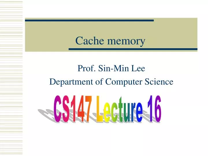 PPT - Cache memory PowerPoint Presentation, free download - ID:6783686