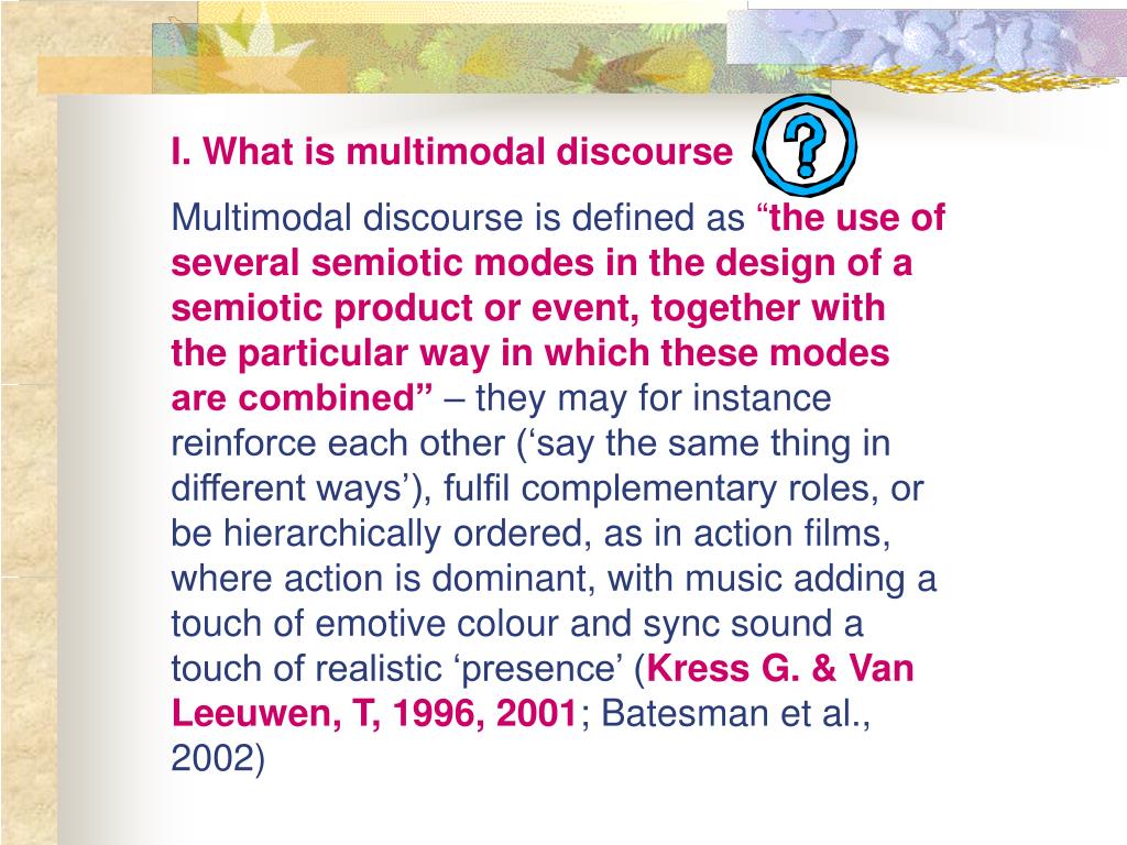 PPT - Designing Multimodal Discourses PowerPoint Presentation, free ...