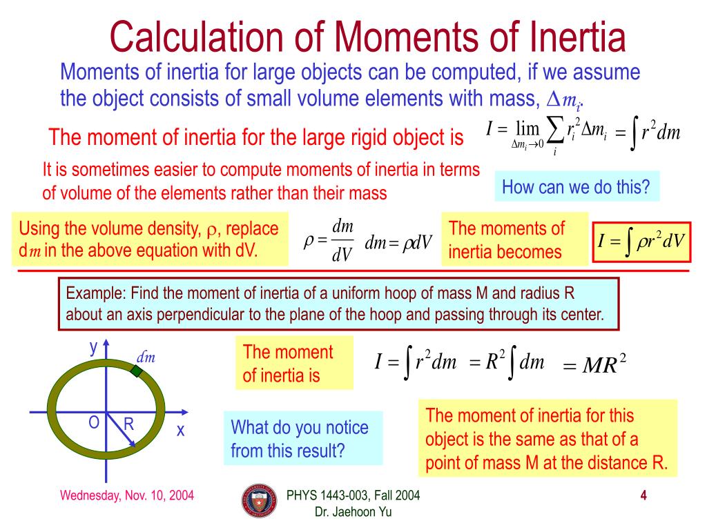 Ppt Moment Of Inertia Parallel Axis Theorem Torque And Angular