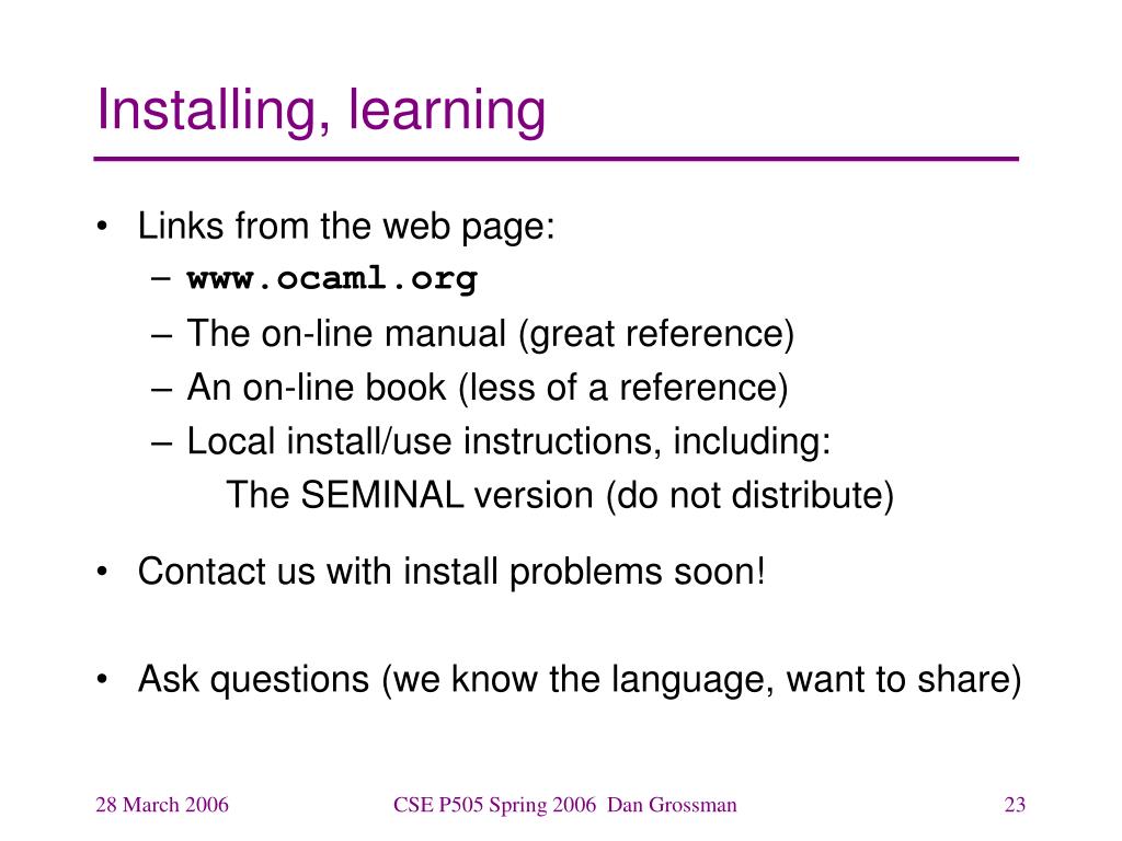 Ppt Csep505 Programming Languages Lecture 1 Intro Caml Functional Programming Powerpoint 4180
