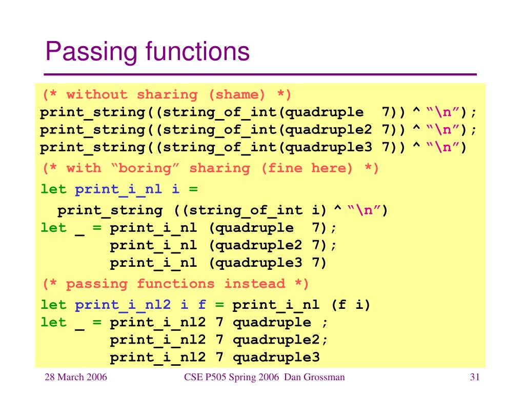 Ppt Csep505 Programming Languages Lecture 1 Intro Caml Functional Programming Powerpoint