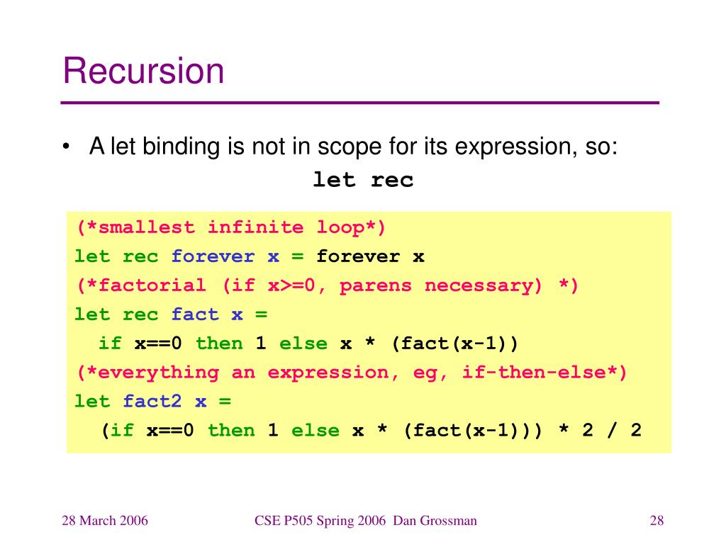 Ppt Csep505 Programming Languages Lecture 1 Intro Caml Functional Programming Powerpoint