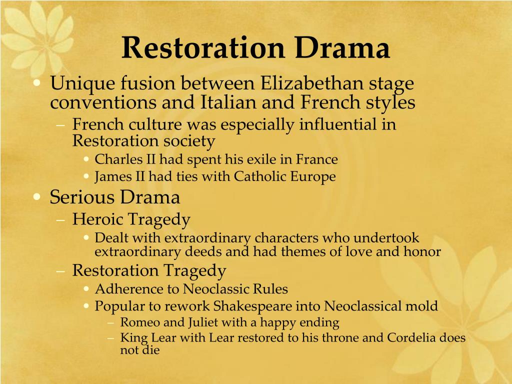 PPT - English Restoration Theatre PowerPoint Presentation, free ...