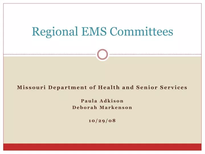 PPT - Regional EMS Committees PowerPoint Presentation, free download ...