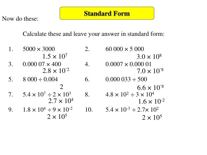 PPT - Standard Form PowerPoint Presentation - ID:6788252
