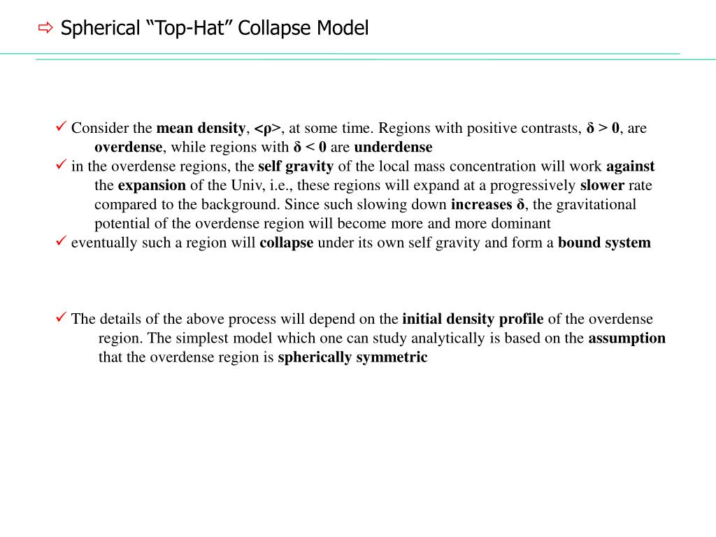 PPT - Nonlinear Evolution of Structure Formation: Spherical Collapse ...
