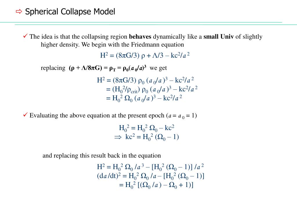 PPT - Nonlinear Evolution of Structure Formation: Spherical Collapse ...