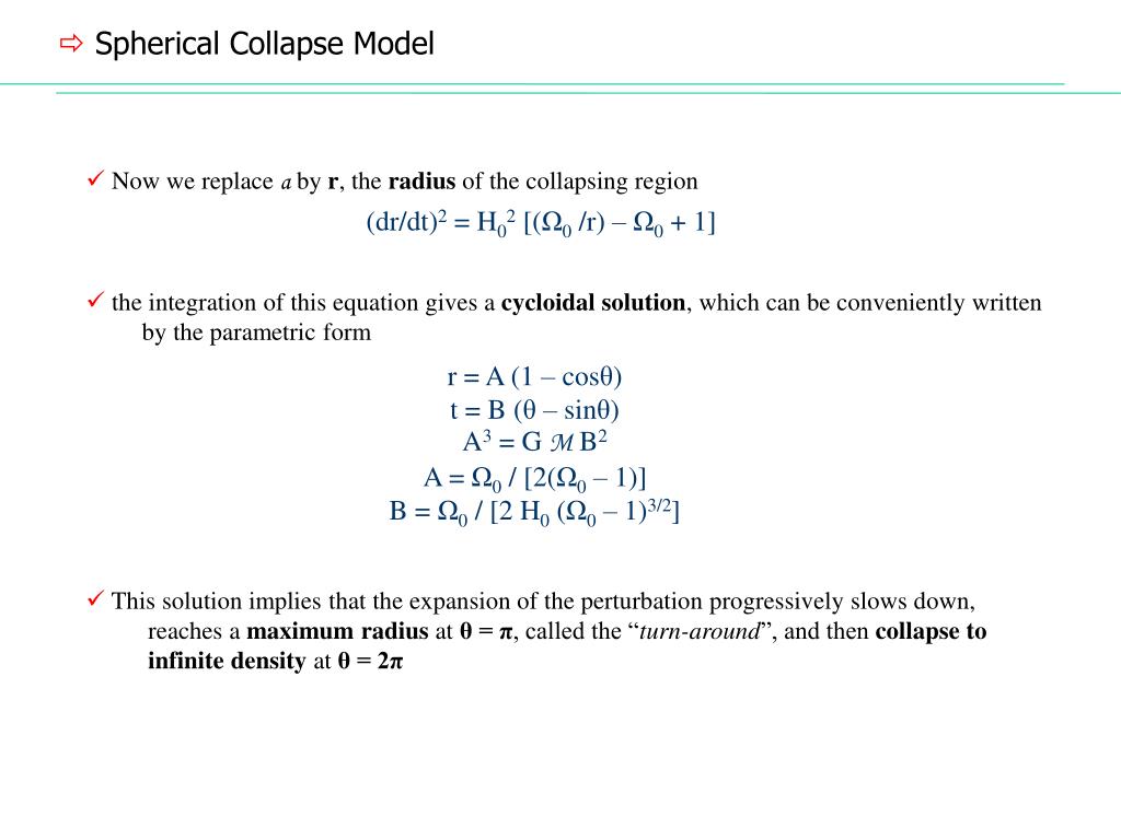 PPT - Nonlinear Evolution of Structure Formation: Spherical Collapse ...