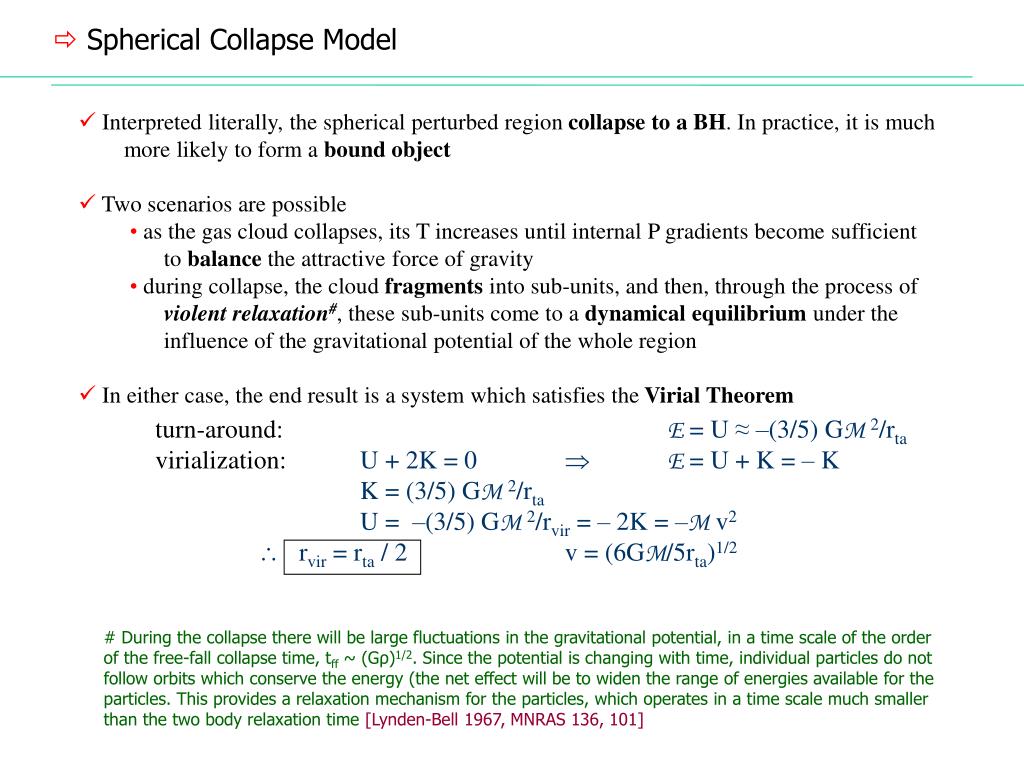 PPT - Nonlinear Evolution of Structure Formation: Spherical Collapse ...