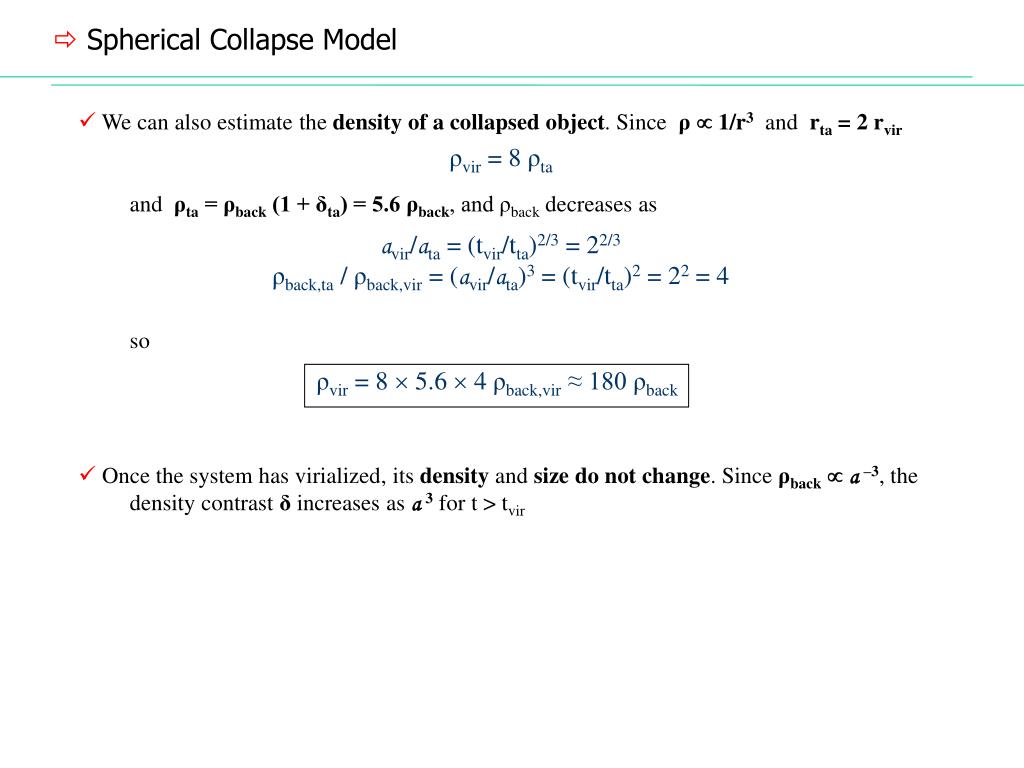 PPT - Nonlinear Evolution of Structure Formation: Spherical Collapse ...