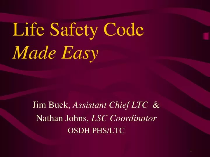 PPT - Life Safety Code Made Easy PowerPoint Presentation, free download ...