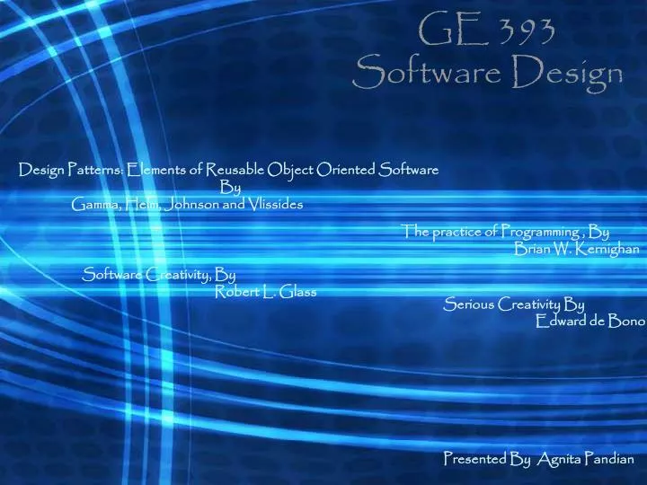 PPT - GE 393 Software Design PowerPoint Presentation, free download ...