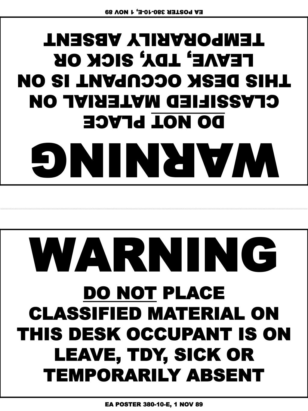 PPT - EA Poster 380 10 E (Warning Classified Material) PowerPoint ...