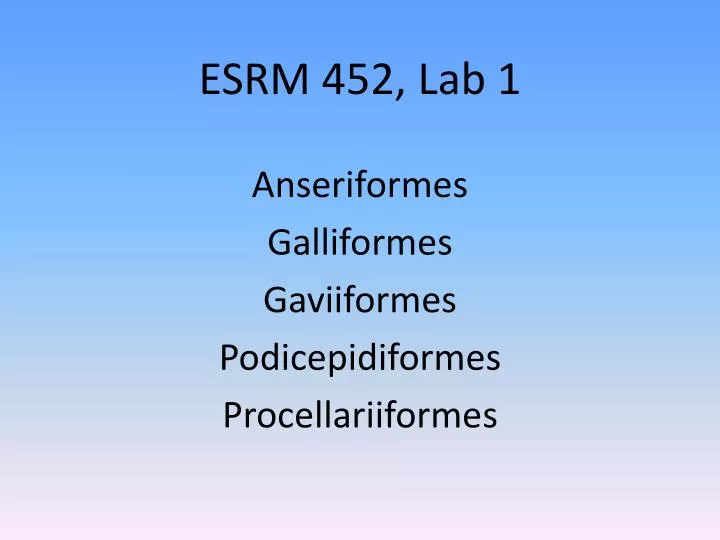 PPT - ESRM 452, Lab 1 PowerPoint Presentation, free download - ID:6790588