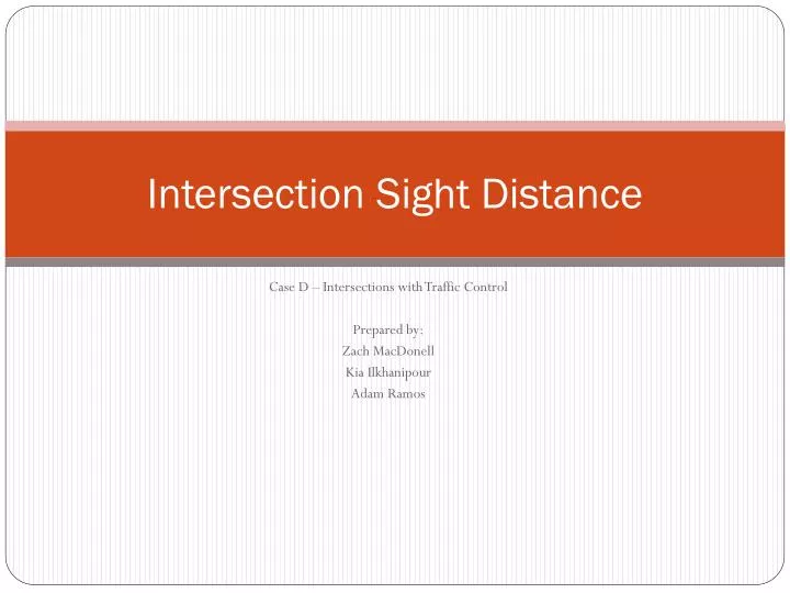 PPT - Intersection Sight Distance PowerPoint Presentation, free ...