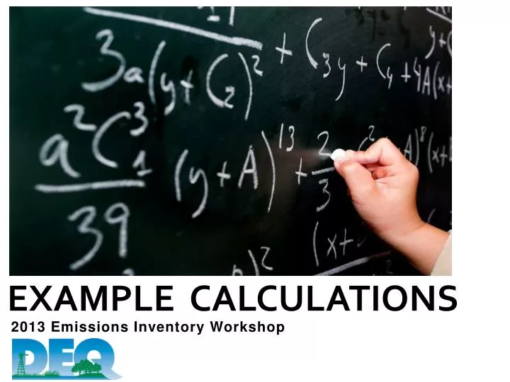 PPT - EXAMPLE CALCULATIONS PowerPoint Presentation, free download - ID ...