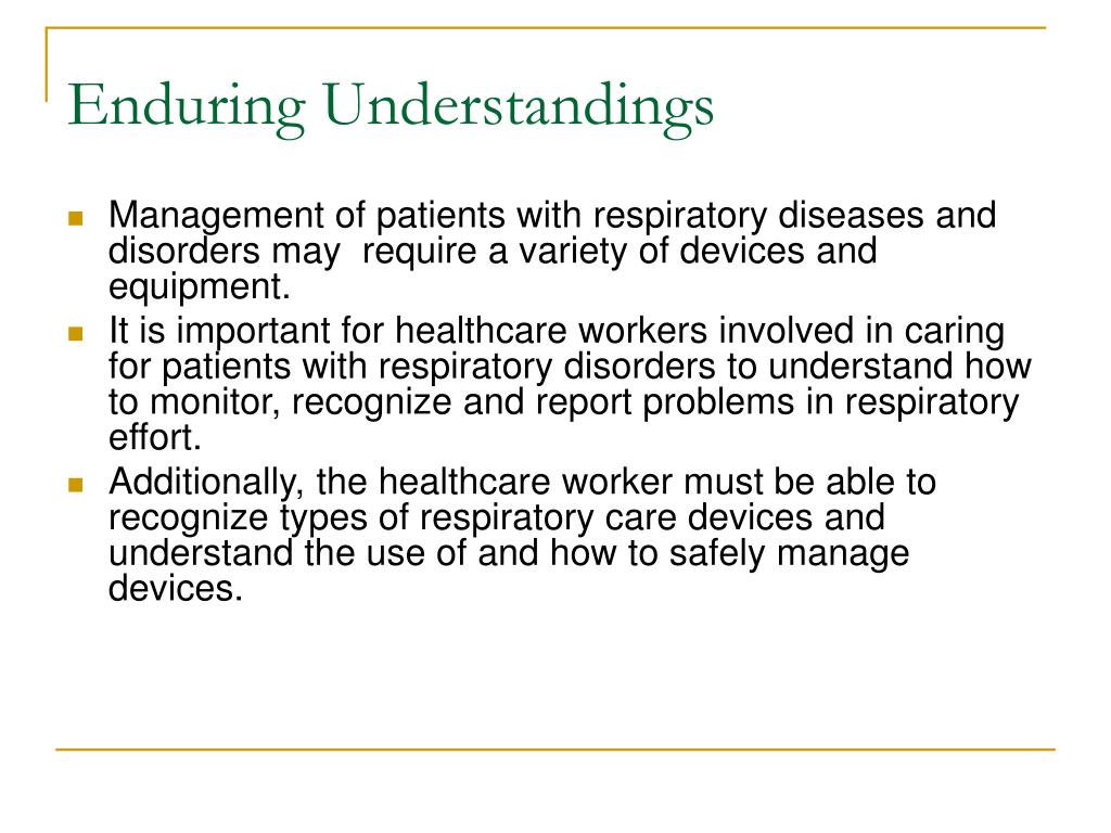 PPT - Care of Patients with Respiratory System Diseases and Disorders ...