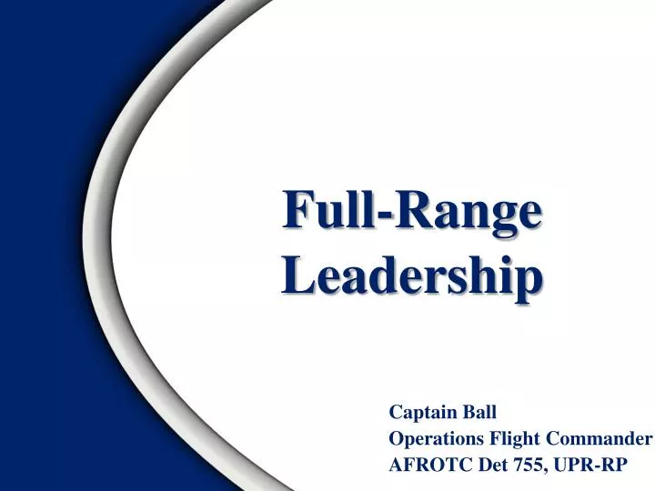 PPT - Full-Range Leadership PowerPoint Presentation, free download - ID ...