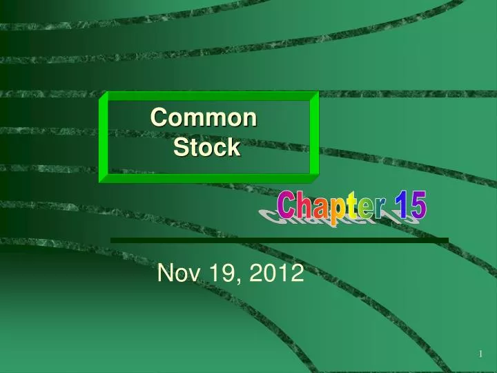 PPT - Common Stock PowerPoint Presentation, free download - ID:6794565