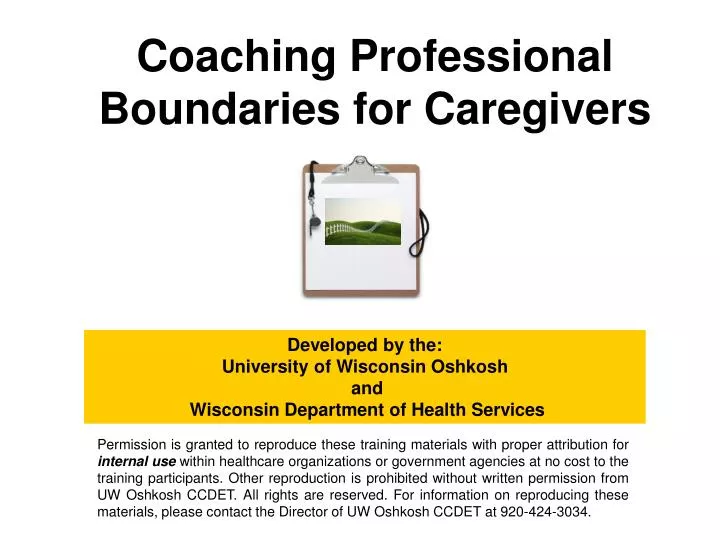 PPT - Coaching Professional Boundaries for Caregivers PowerPoint ...