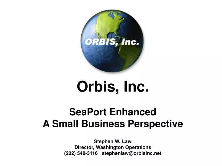 PPT - Orbis, Inc. PowerPoint Presentation, free download - ID:6795520
