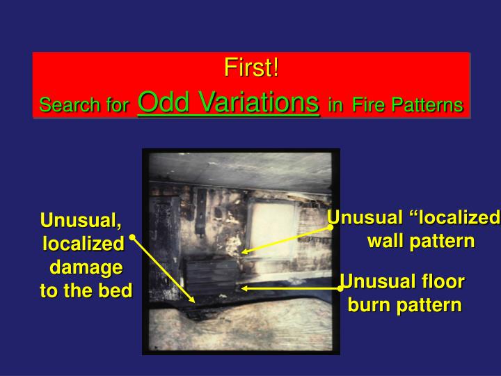 PPT - Fire and Arson Investigation Fire Patterns associated with ...