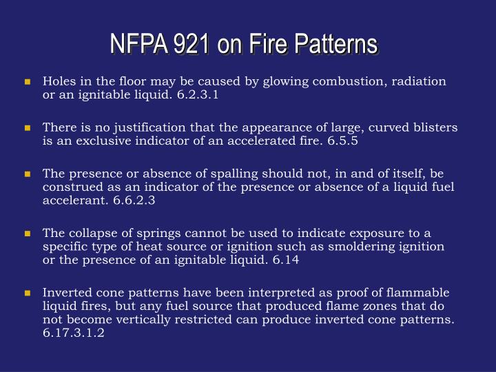 PPT - Fire and Arson Investigation Fire Patterns associated with ...