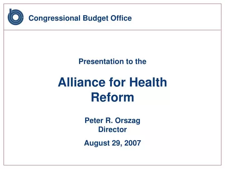 PPT - Congressional Budget Office PowerPoint Presentation, free ...