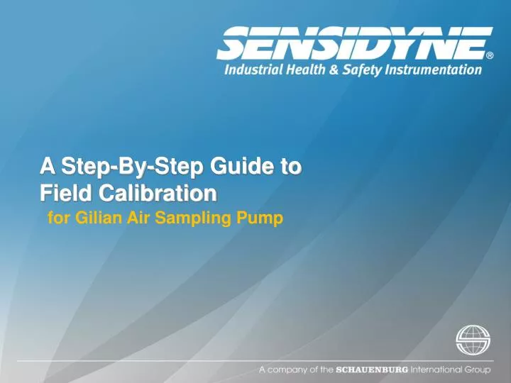 PPT - A Step-By-Step Guide to Field Calibration PowerPoint Presentation ...