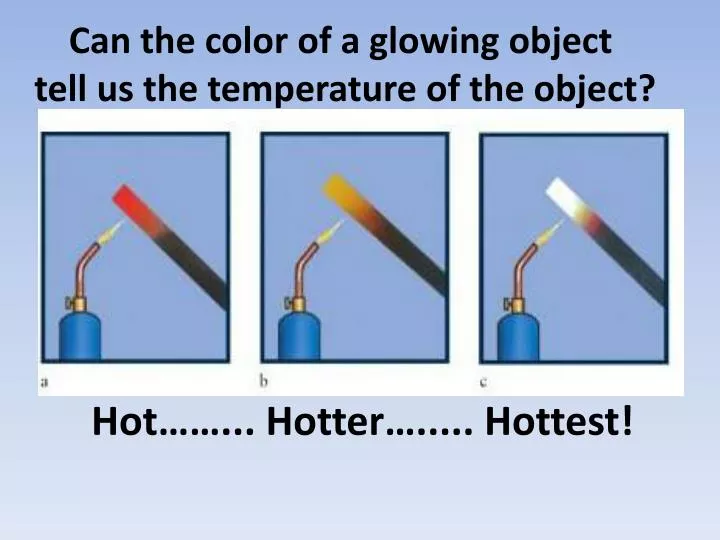 PPT - Can the color of a glowing object tell us the temperature of the ...