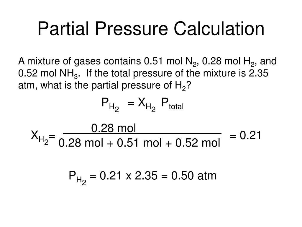 Partial Pressure Calculation