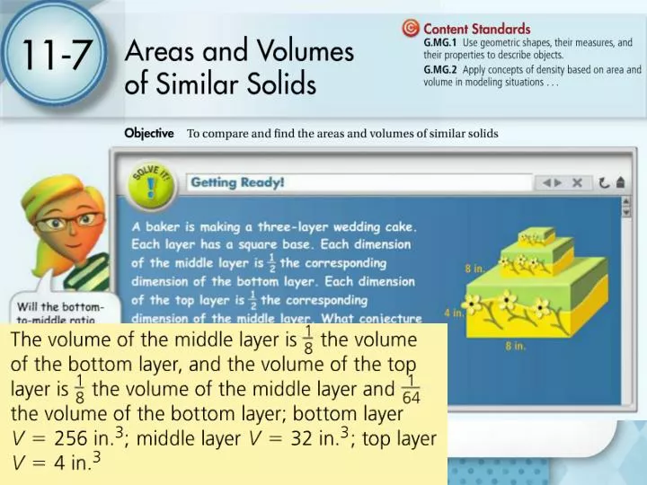 PPT - 11-7 Areas and Volumes of similar solids PowerPoint Presentation ...