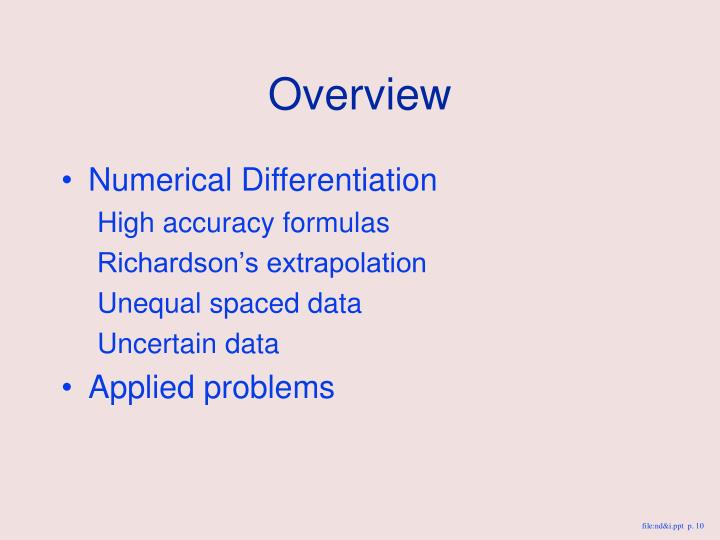 PPT - NUMERICAL DIFFERENTIATION AND INTEGRATION PowerPoint Presentation ...