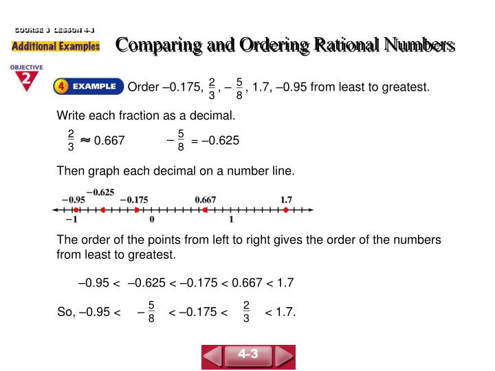 PPT - Comparing and Ordering Rational Numbers PowerPoint Presentation ...