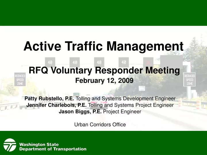 PPT - Active Traffic Management PowerPoint Presentation, free download ...