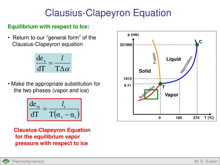 PPT - Clausius-Clapeyron Equation PowerPoint Presentation - ID:6798048