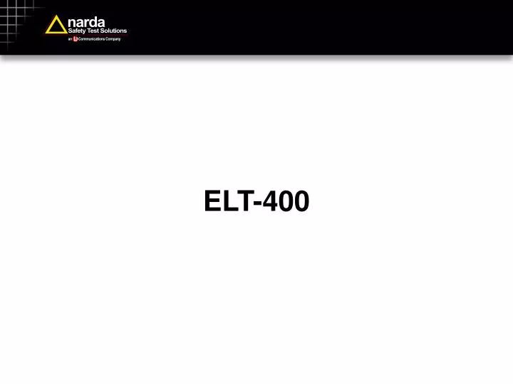 PPT - ELT-400 PowerPoint Presentation, free download - ID:6798197