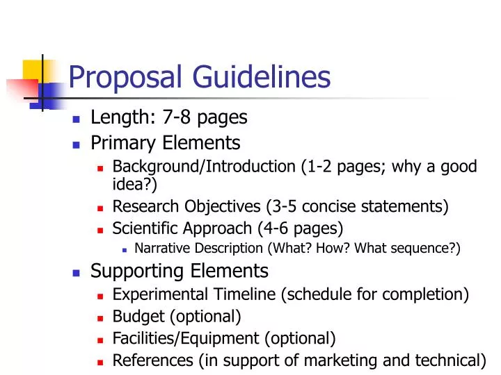 PPT - Proposal Guidelines PowerPoint Presentation, free download - ID ...