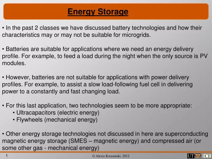 PPT - Energy Storage PowerPoint Presentation, free download - ID:6798454