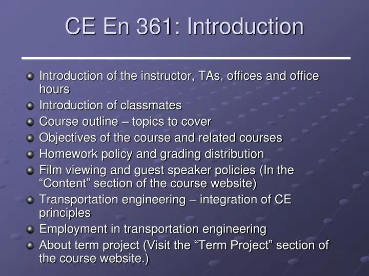 PPT - CE En 361: Introduction PowerPoint Presentation, free download ...