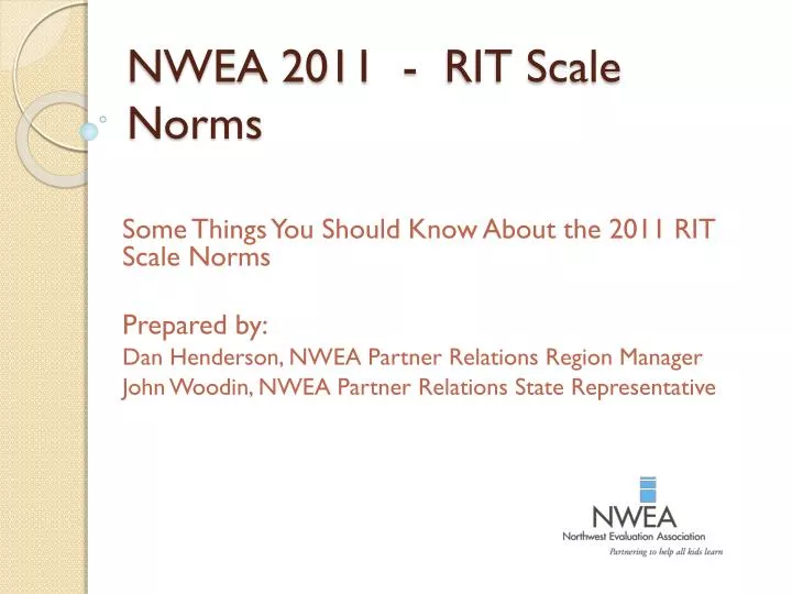 PPT - NWEA 2011 - RIT Scale Norms PowerPoint Presentation, free ...