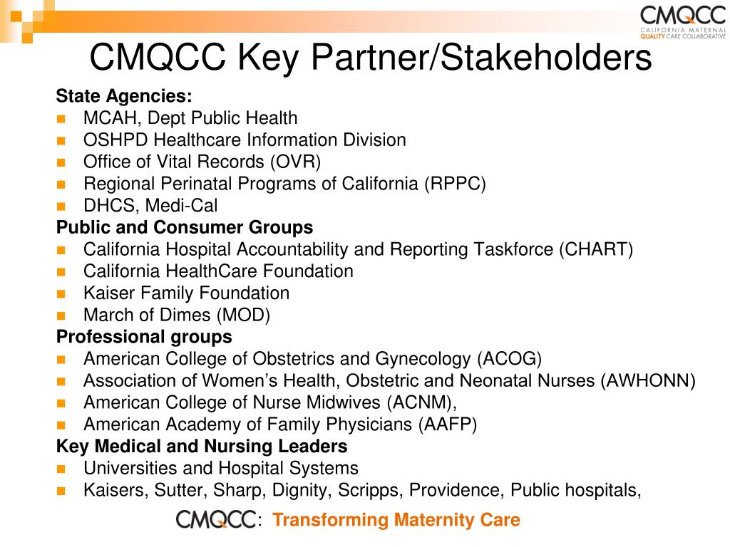 PPT - Elliott Main, MD Medical Director, CMQCC main@ Clinical Professor ...