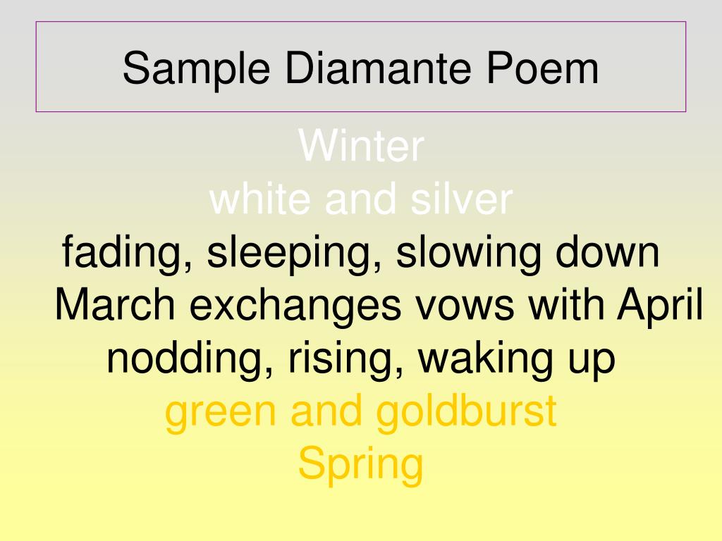 PPT - Diamante Poetry PowerPoint Presentation, free download - ID:6799332