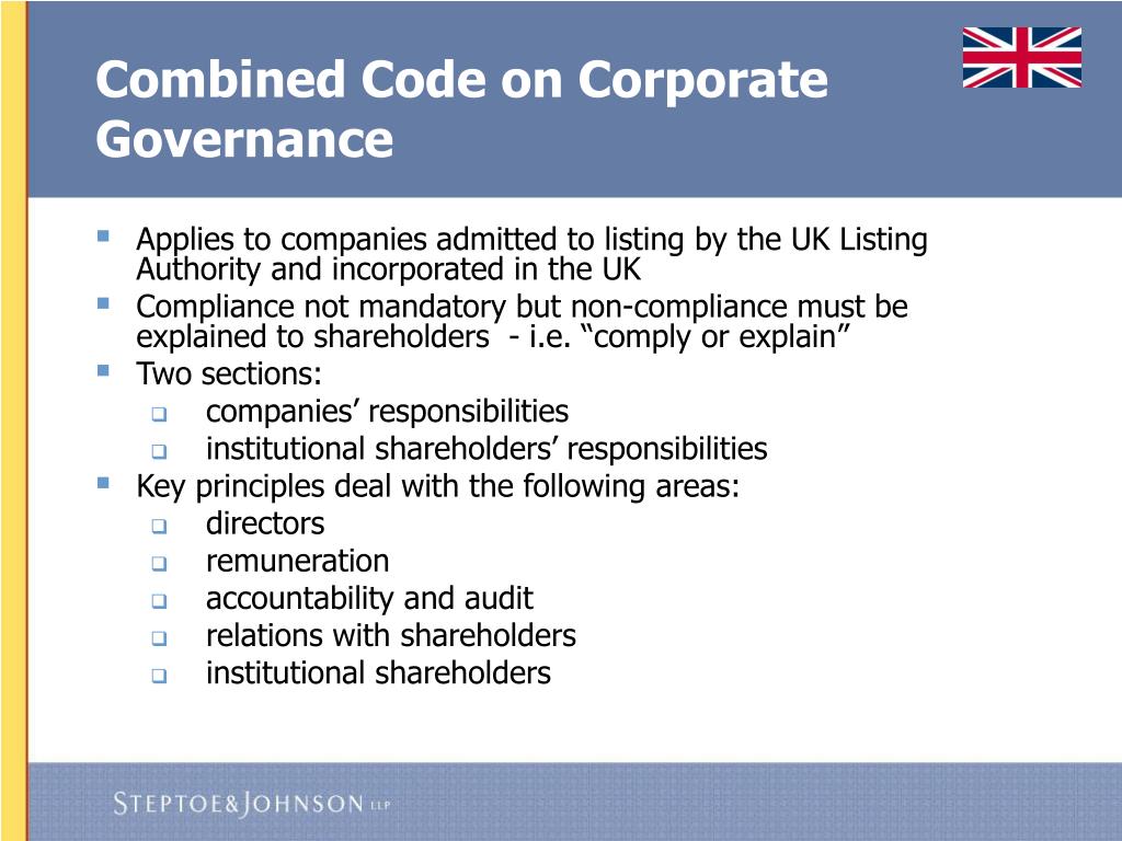 PPT - Corporate Governance in the UK, USA and Belgium PowerPoint ...