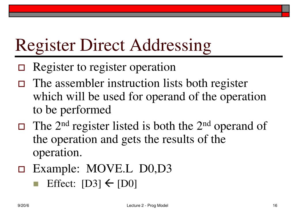 PPT - 68000 Architecture, Data Types and Addressing Modes PowerPoint ...