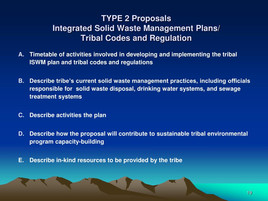PPT - TRIBAL SOLID WASTE MANAGEMANT ASSISTANCE PROJECT PowerPoint ...