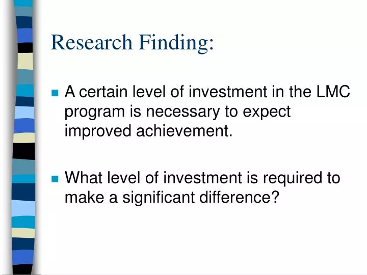 PPT - Research Finding: PowerPoint Presentation, free download - ID:6800551