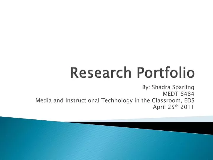 PPT - Research Portfolio PowerPoint Presentation, free download - ID ...