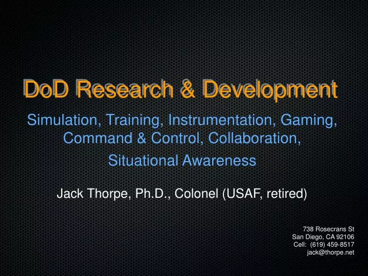 PPT - DoD Research & Development PowerPoint Presentation, free download ...