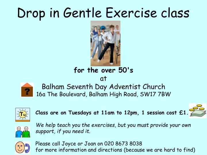 PPT - Drop in Gentle Exercise class PowerPoint Presentation, free ...